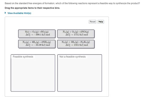 Solved Based On The Standard Free Energies Of Formation Chegg