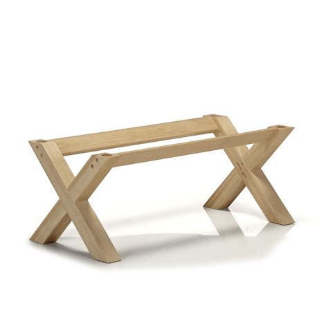 Pieds En Croix En Ch Ne Pour Table Basse Naturel Peker Les Tables