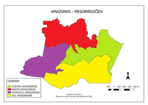 MAPA MESORREGIÕES DO AMAZONAS