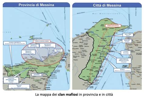 La Mappa Dei Clan Mafiosi A Messina E Provincia Nel Rapporto Semestrale