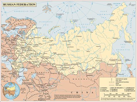 Detailed Map Of Russia