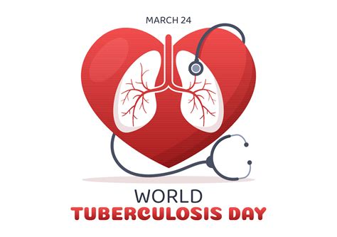 ilustración del día mundial de la tuberculosis el 24 de marzo con