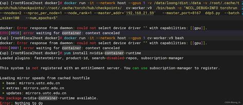 Docker Error Response From Daemon Could Not Select Device Driver