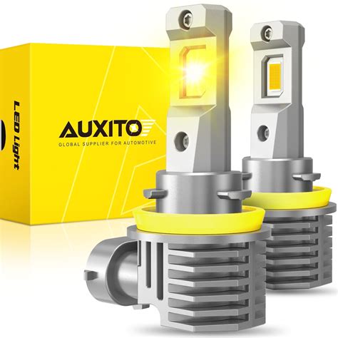Auxito H H H Led Fog Light Bulbs Or Drl K Amber Yellow Light