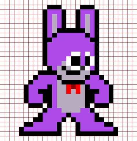 Fnaf Pixel Art Grid Shadow Bonnie Bonnie Plush Pixel Art By