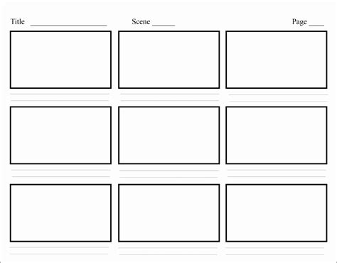 Printable Storyboard Templates