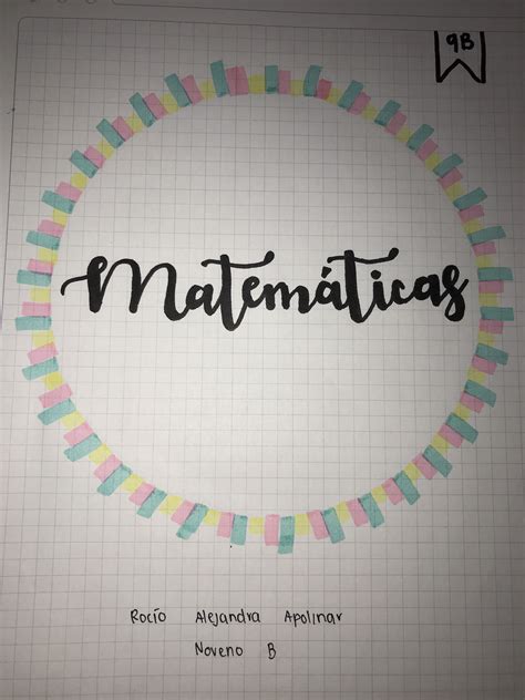 Matem Ticas Portadas De Matematicas Portadas De Cuadernos Portada