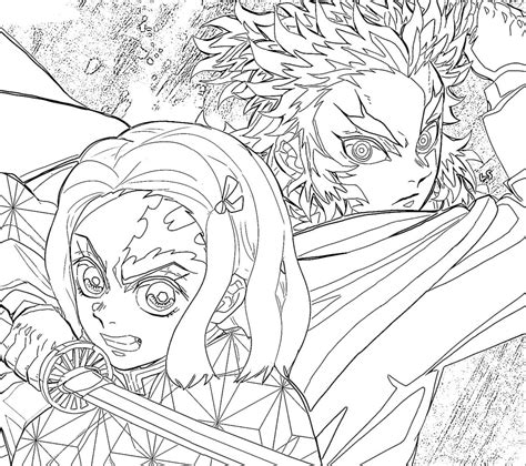 Kimetsu no Yaiba Dessins Coloriage Demon Slayer téléchargez et imprimez