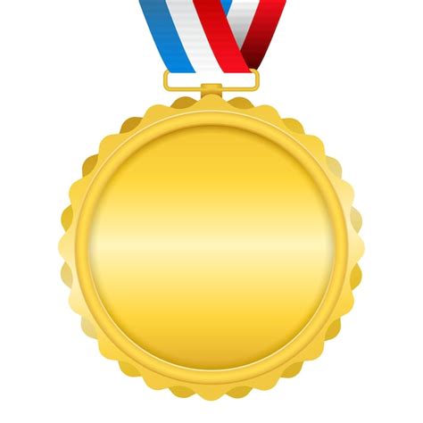Medalla De Oro Con Cinta Vector Premium