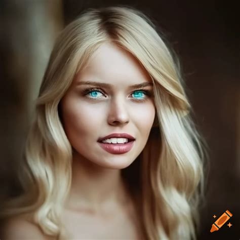 Smiling Nordic Woman With Green Eyes And Blonde Hair On Craiyon