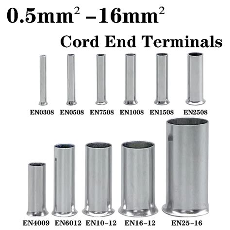 Pure Copper Non Insulated Cord End Terminals Kit EN0508 EN1008 EN4009
