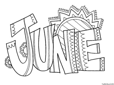 Sun June Coloring Page Turkau