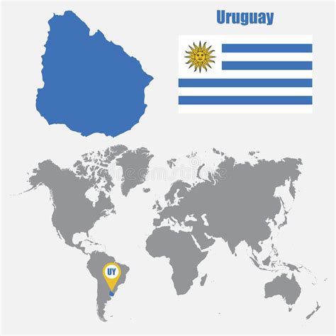 Mapa De Coreia Do Sul Em Um Mapa Do Mundo O Ponteiro Da Bandeira E