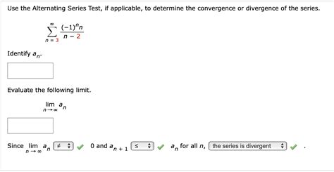 solved use the alternating series test if applicable to