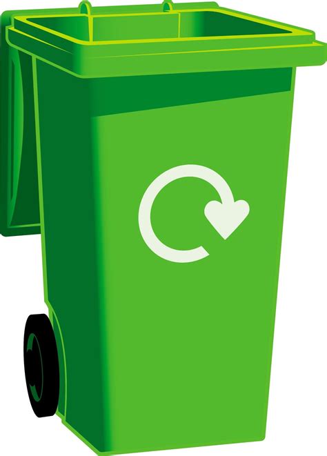 Green Garden Waste Bin Clip Art Library