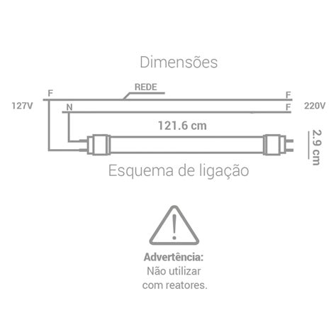 L Mpada Led Tubular T Cm K Branco Neutro W Bivolt Led Rs