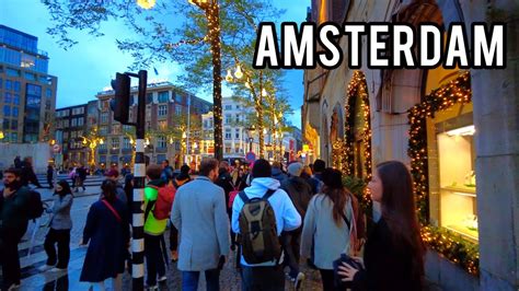 Amsterdam First Christmas Lights 2023 Walking In The Rain Amsterdam