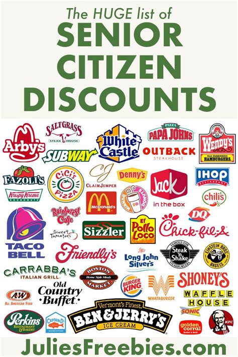 Huge List Of Senior Citizen Discounts Senior Citizen Discounts