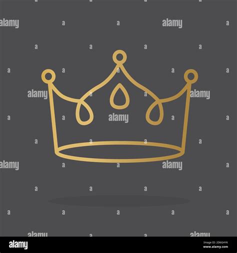 Golden Crown Icon Vector Illustration Stock Vector Image Art Alamy