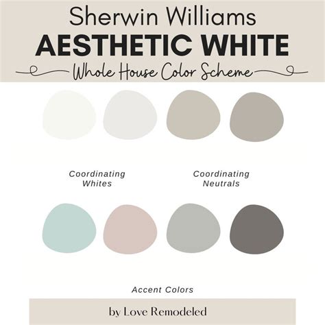 Sherwin Williams Aesthetic White Color Palette Aesthetic White Color