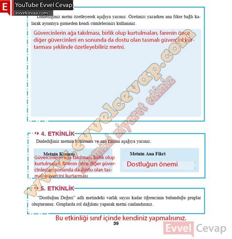 8 Sınıf Ferman Yayınları Türkçe Ders Kitabı Cevapları Sayfa 38 39 40