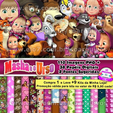 Kit Digital Masha E O Urso Elo Produtos Especiais