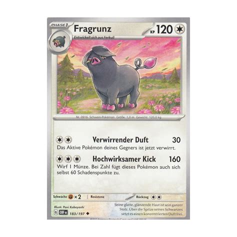 Fragrunz 183 197 Obsidianflammen Pokemon Karte günstig kaufen