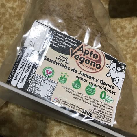 Apto Vegano Consciente S Ndwich Jam N Y Queso Sabor Champi On Reviews