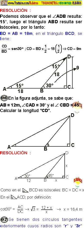 RAZONES TRIGONOMETRICAS DE ANGULOS NOTABLES PROBLEMAS RESUELTOS PDF