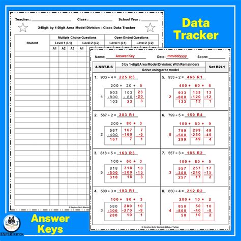 Digit By Digit Area Model Division With And Without Remainders
