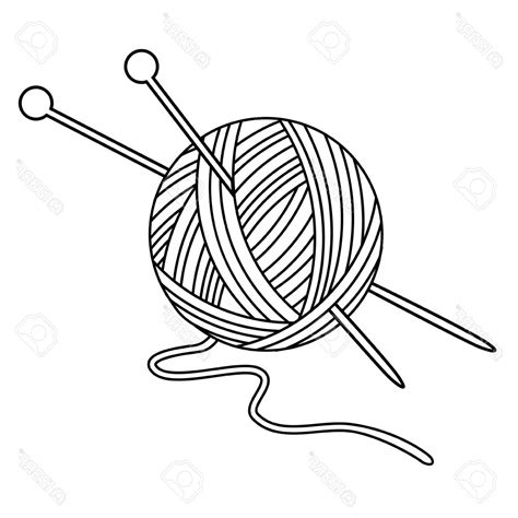 Yarn Ball Clip Art Sketch Coloring Page
