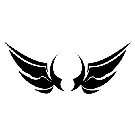 Fliegende flügel logo illustration Premium Vektor
