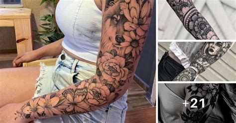 Cobertura completa do braço tatuagens femininas dicas e 23