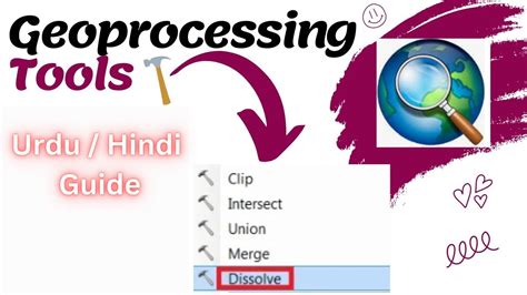 Clip Intersect Union Merge Dissolve Tool In Arcgis Urdu Hindi