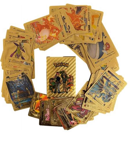 Karty Pokemon W Sztuk Z Ote Czarne Srebrne Erli Pl