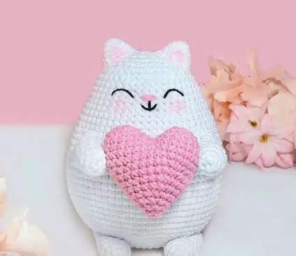 Amigurumi Valentine Cat Free Crochet Pattern Free Amigurumi