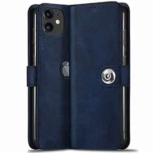 Thegiftkart Genuine Leather Finish Iphone Flip Back Cover Case