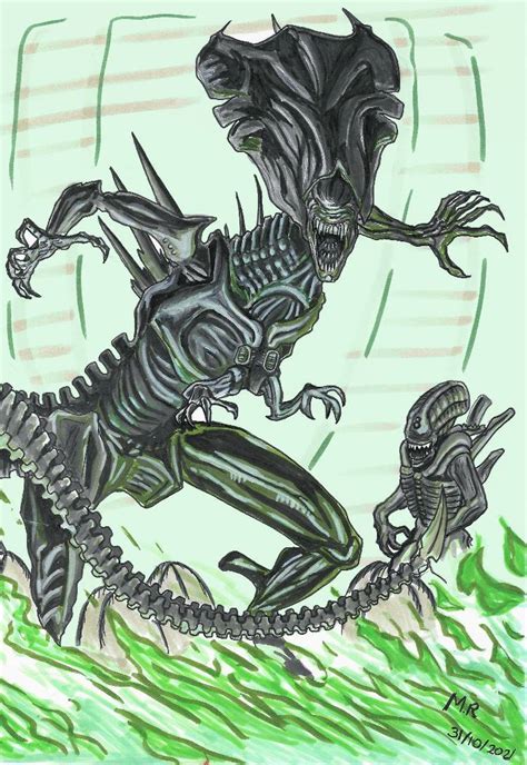 Xenomorph Queen Drawing