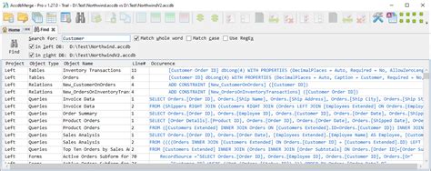 Accdbmerge Docs Find Tab