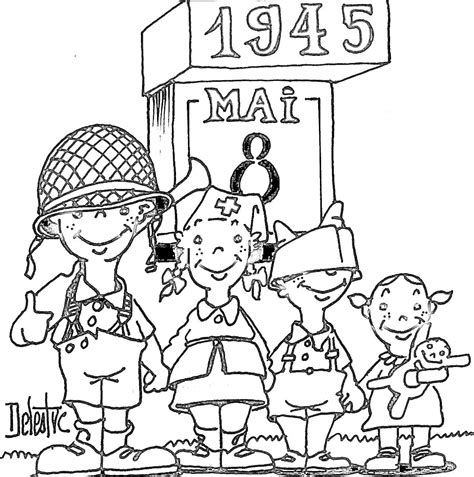 Coloriage Fête de la Victoire télécharger et imprimer gratuit sur