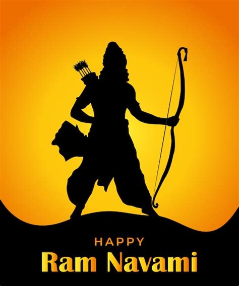 Premium Vector Vector Shree Ram Navami Celebration Poster Design
