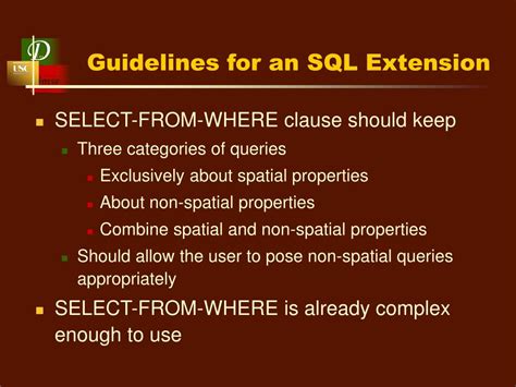 ppt spatial sql a query and presentation language powerpoint presentation id 6567187
