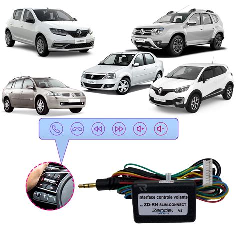 Interface Controle De Volante Renault Captur Clio Kangoo Kwid Logan