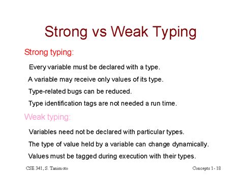 strong vs weak typing