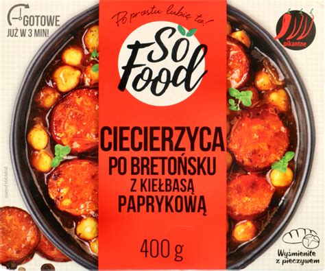 SO FOOD danie gotowe Ciecierzyca po bretońsku z kiełbasą paprykową