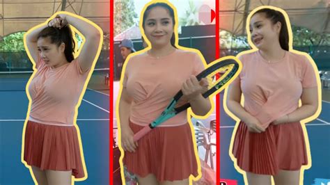 Nagita Slavina Hot Baju Pink Nagita Main Tenis YouTube