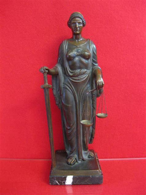 Bronze Figur Justitia Rechtsanwalt Gericht Gericke Jugendstil 35cm 1900