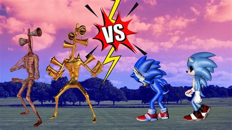 Siren Head Golden Siren Head VS Sonic Sonic EXE YouTube