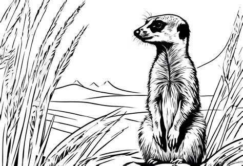 Erdmännchen 4 Tiere Ausmalbild eu