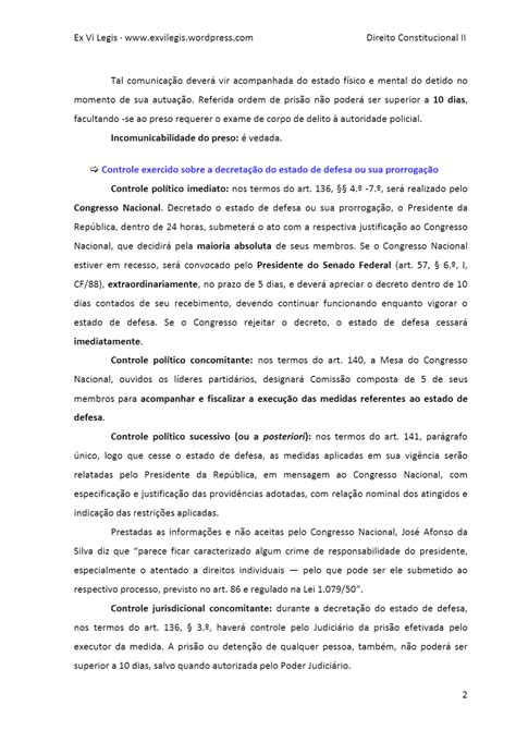 HIPÓTESES DE DECRETAÇÃO DO ESTADO DE DEFESA Direito Constitucional I